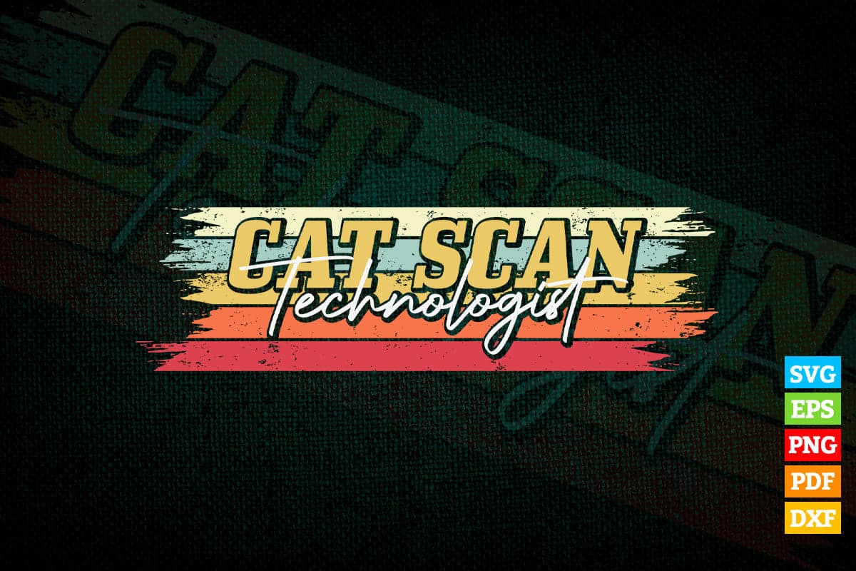 Cat Scan Technologist Radiographer Radiology Vintage Vector T shirt De ...
