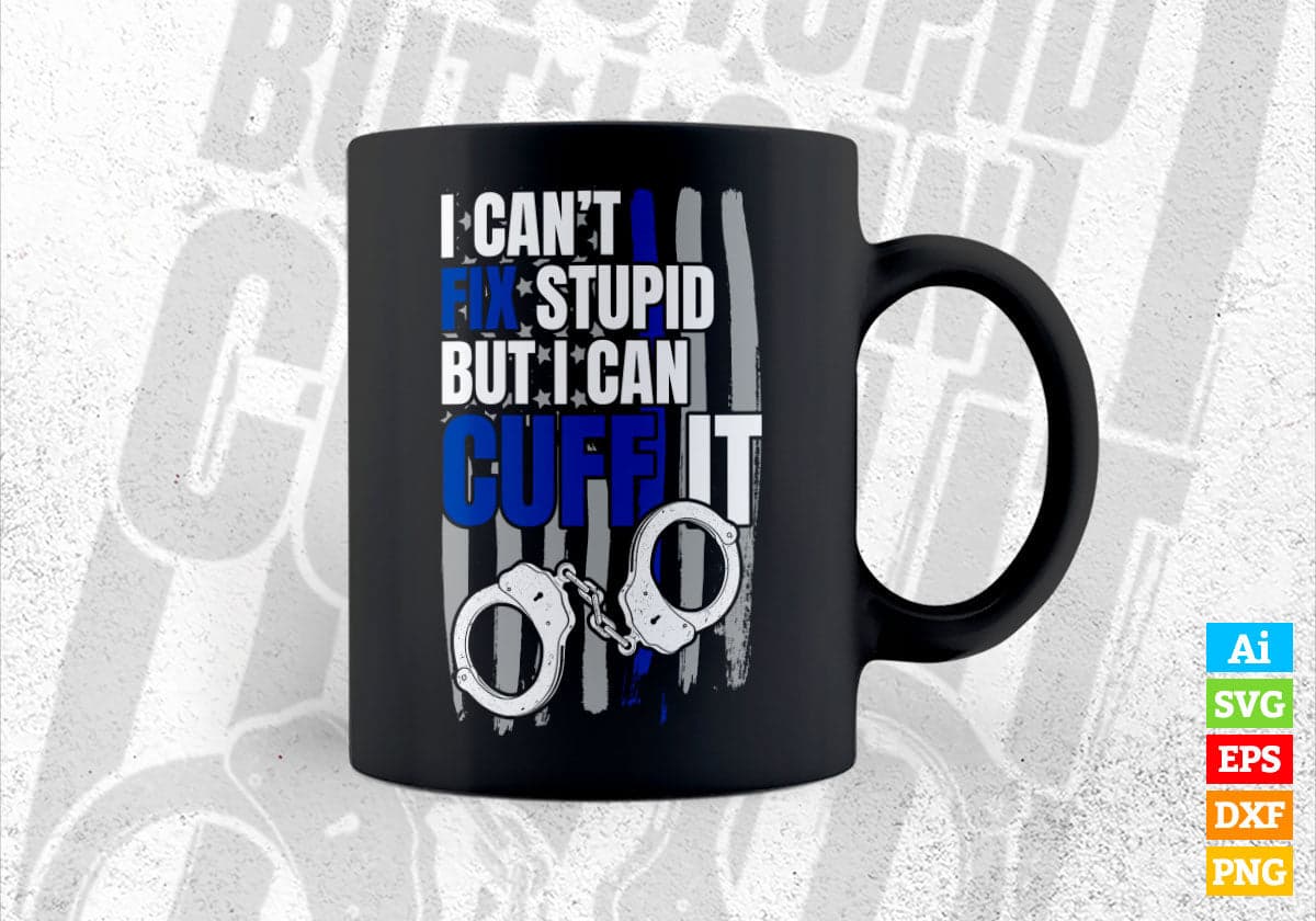 Funny Cop Handcuffs Police Law Enforcement T shirt Design Svg Files ...