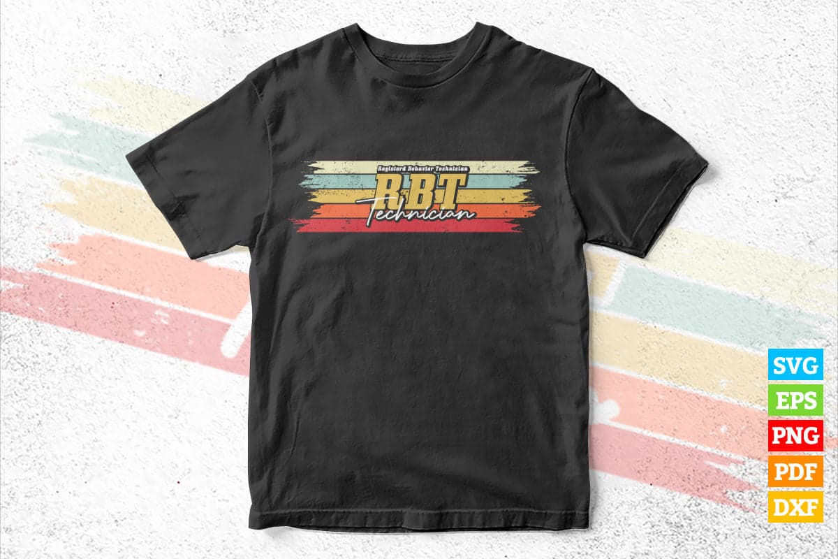 RBT Technician Therapist Vintage Vector T shirt Design in Svg Png ...