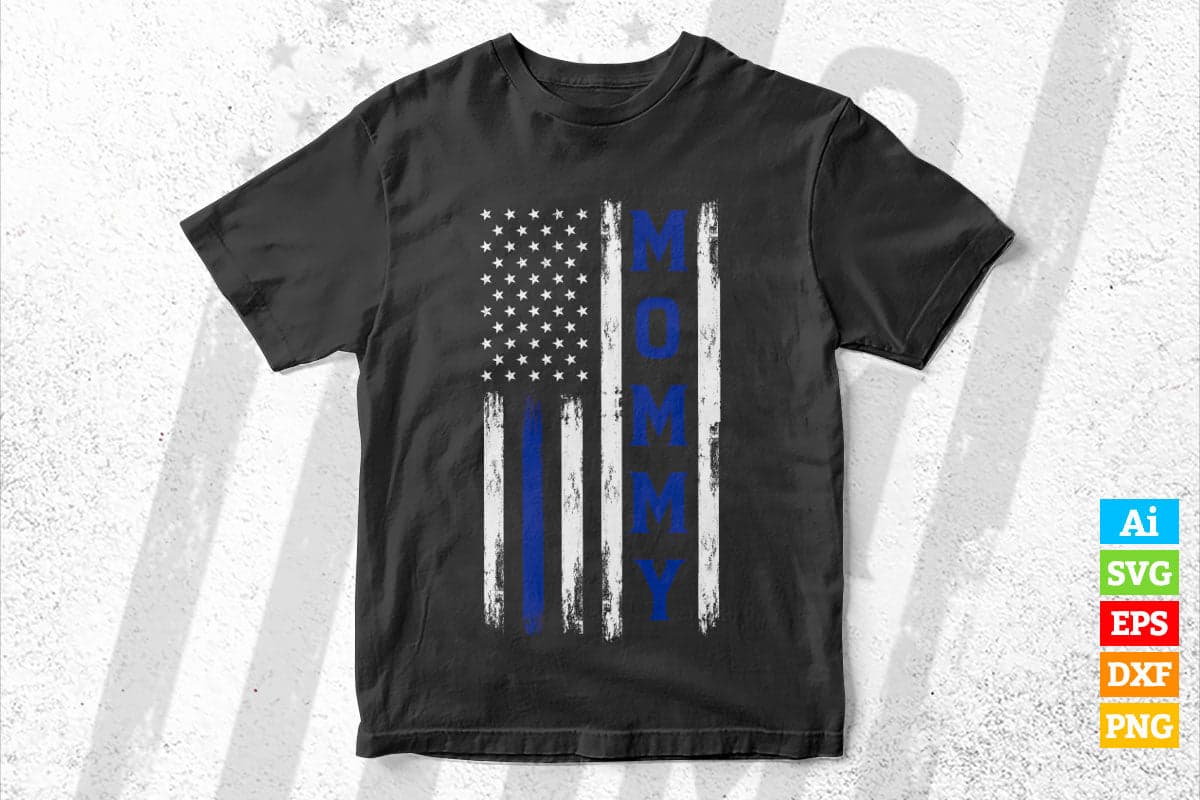 USA Flag Mommy Mother's Day Vector T-shirt Design in Ai Svg Files ...